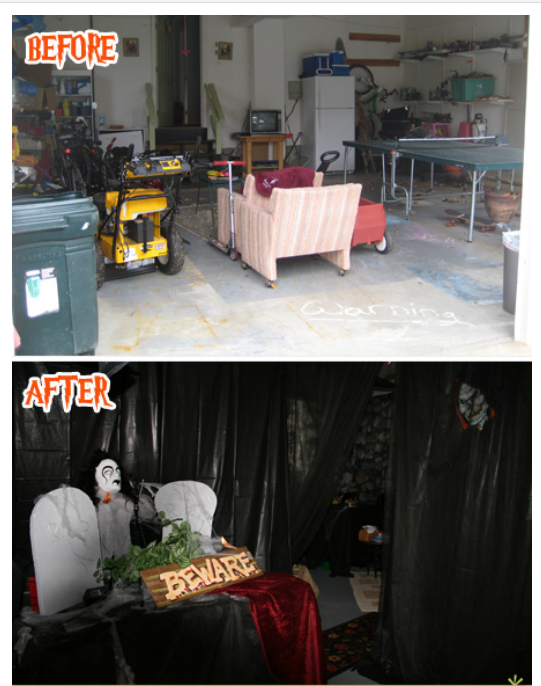 Easy DIY Halloween Haunted House Garage in 7 Steps in 2025 - Birthday ...